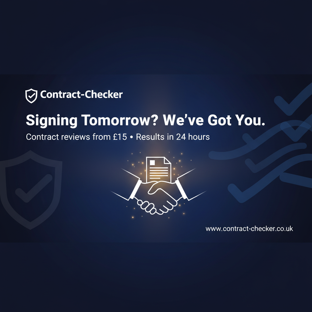 Get Contracts Checked Before You Sign — 24h from £25 | Contract-Checker
